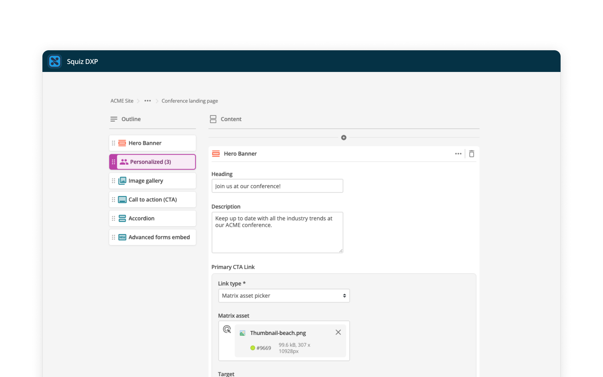 Build campaign landing pages fast | Squiz